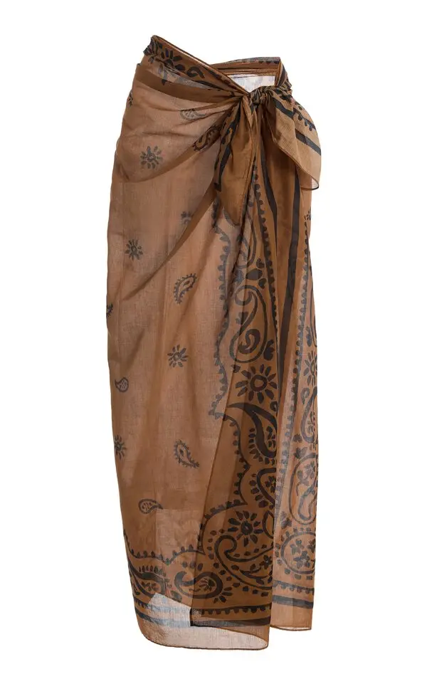 SOLEIL SOLEIL Exclusive La Isla Square Pareo - Brown