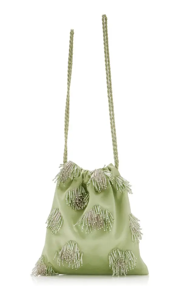 LIZZIE FORTUNATO Exclusive La Isla Gala Beaded Pouch - Green