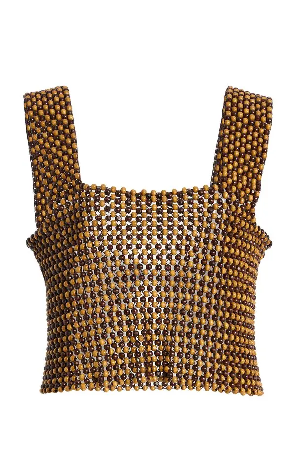 CORDERA Wood-beaded Top