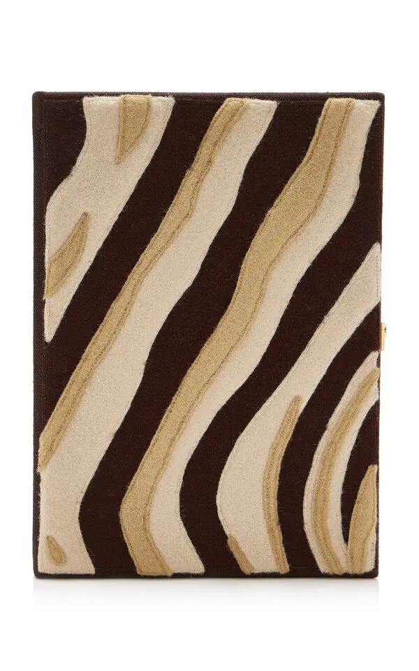 OLYMPIA LE-TAN La Isla Tiger Print Book Clutch - Animal