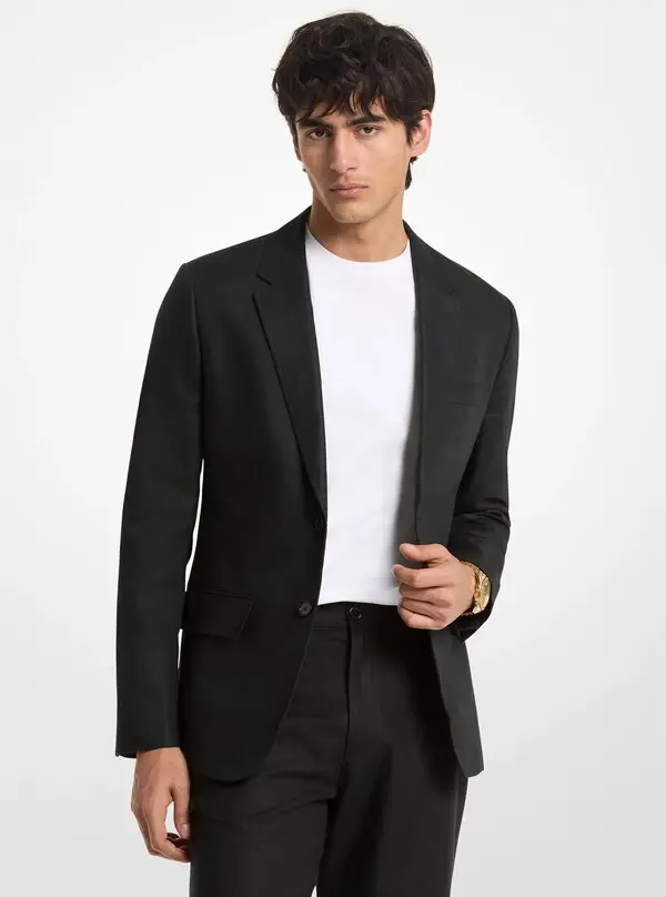 Michael Kors Linen And Cotton Blazer In Size By
