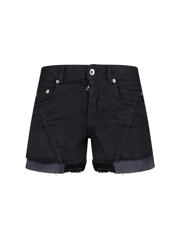 Rick Owens Lana Cutoff Denim Shorts - Black