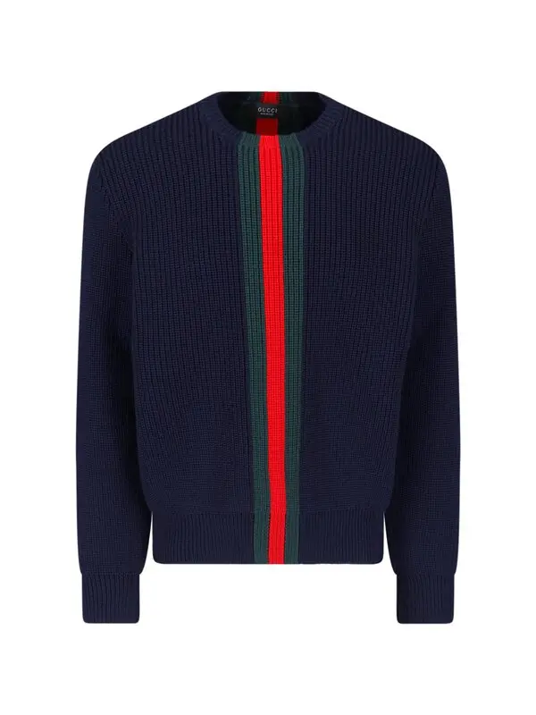Gucci Ribbed Web Sweater