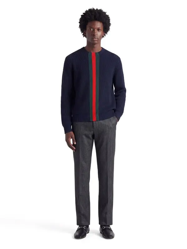 Gucci Ribbed Web Sweater