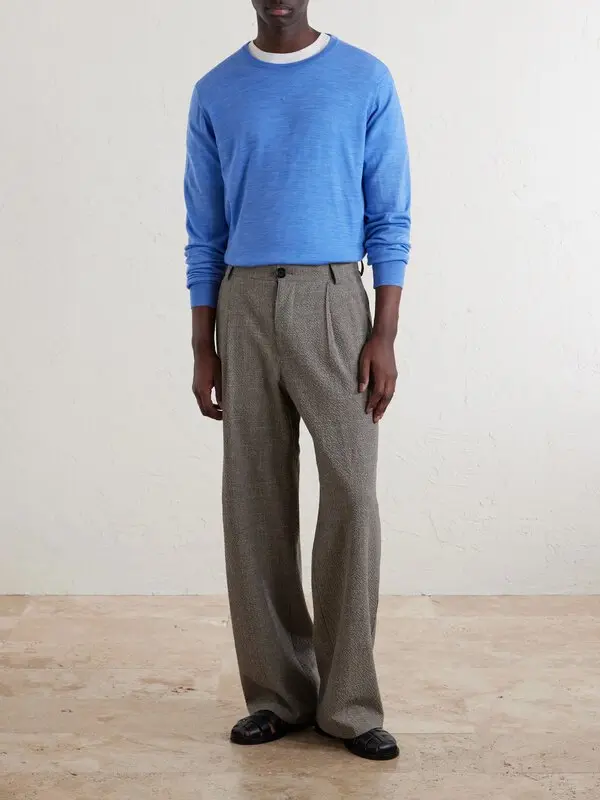 William Lockie Merino Wool Sweater - Blue
