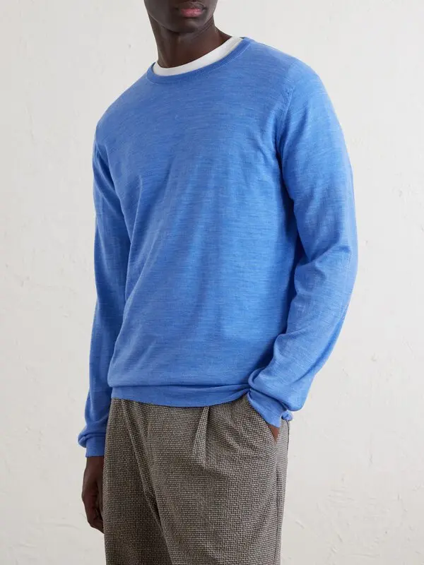 William Lockie Merino Wool Sweater - Blue