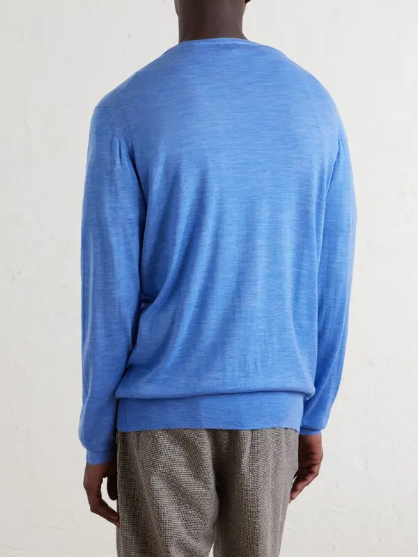 William Lockie Merino Wool Sweater - Blue
