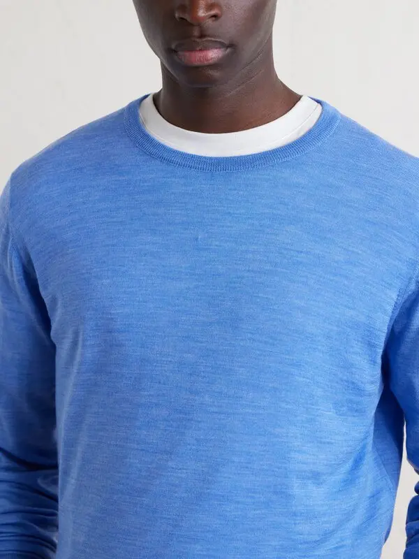 William Lockie Merino Wool Sweater - Blue
