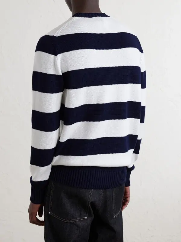 William Lockie Striped Cotton Sweater