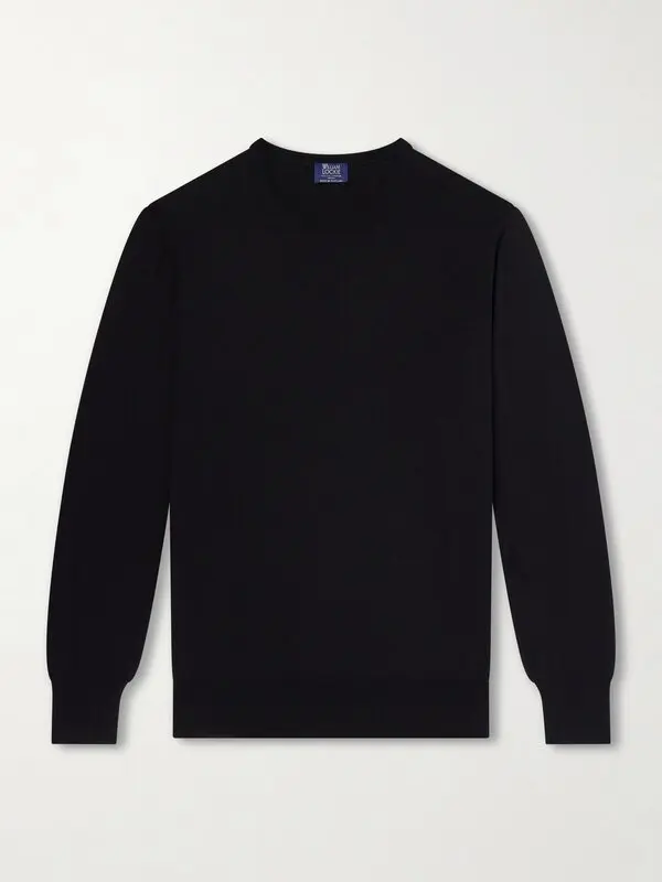 William Lockie Merino Wool Sweater - Black
