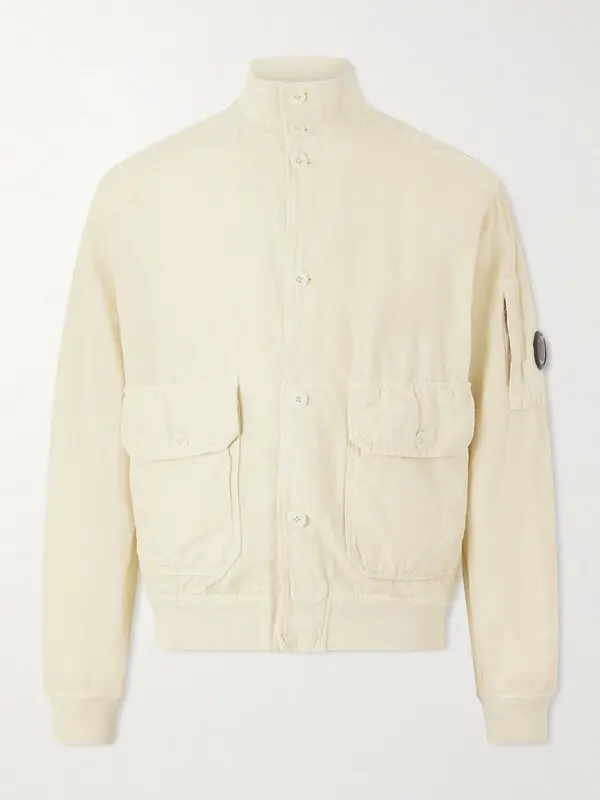C.P. COMPANY Twill Button-down Jacket - Neutrals