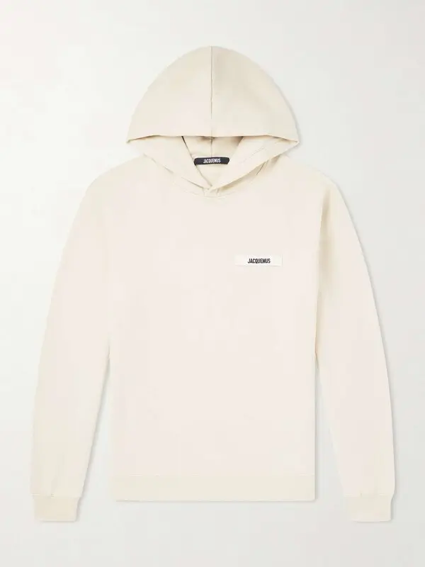 Jacquemus Cotton-jersey Hooded Sweatshirt - Beige