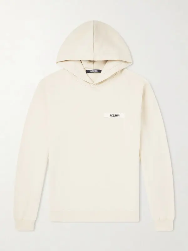 Jacquemus Cotton-jersey Hooded Sweatshirt - Neutrals