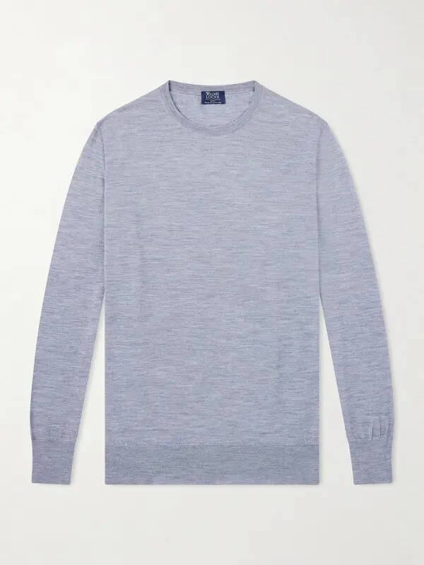 William Lockie Virgin Wool Crewneck Sweater - Gray