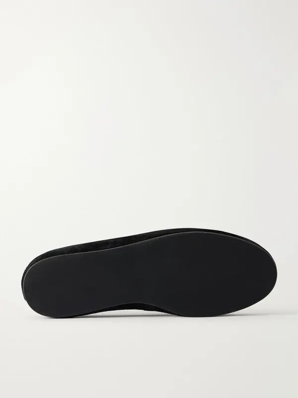 Mulo Evening Suede Loafers - Black