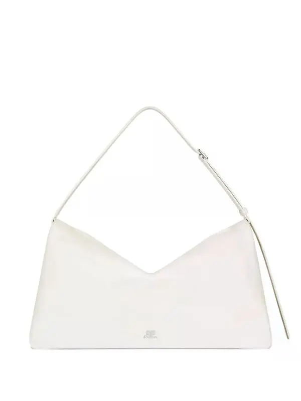 COURREGES Leather Shoulder Bag - White