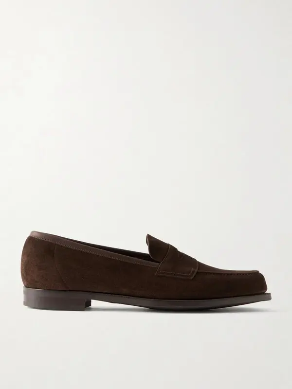 EDWARD GREEN Pimlico Suede Penny Loafers