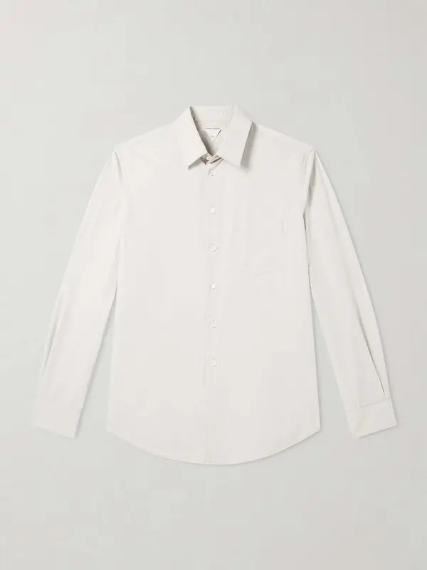 Bottega Veneta Cotton-poplin Shirt - Gray