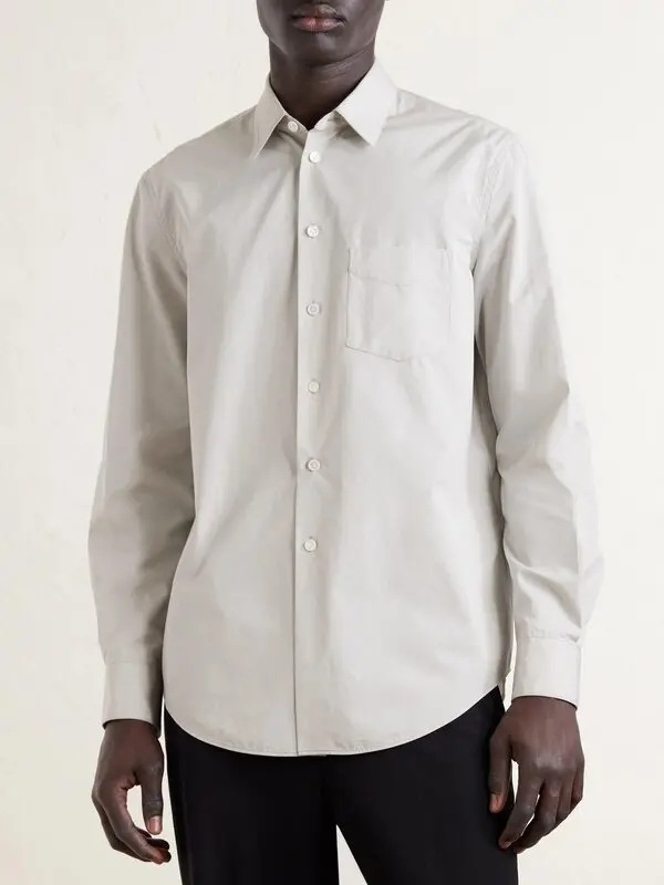 Bottega Veneta Classic-collar Cotton-poplin Shirt