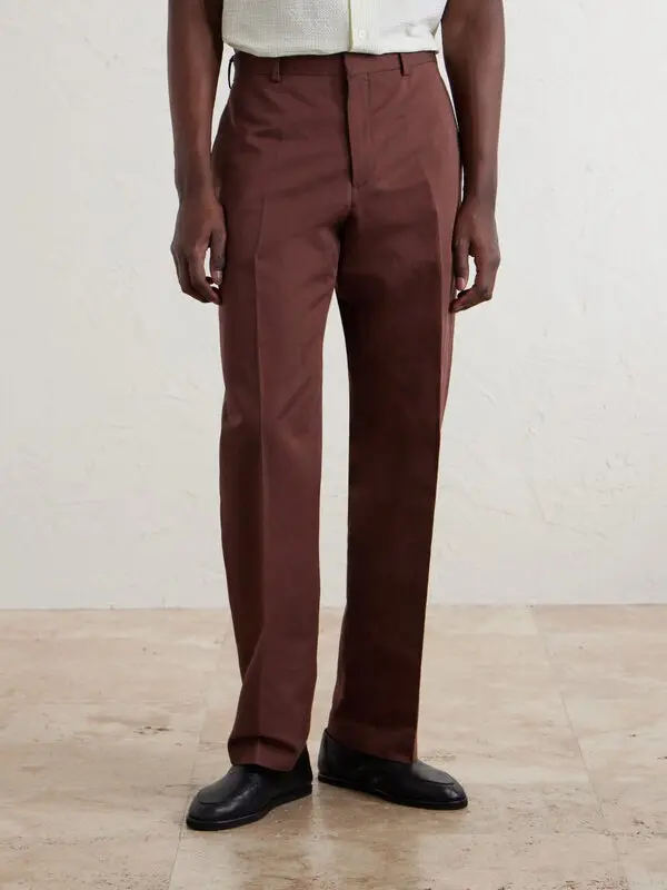 Paul Smith Straight-leg Cotton And Linen-blend Twill Trousers