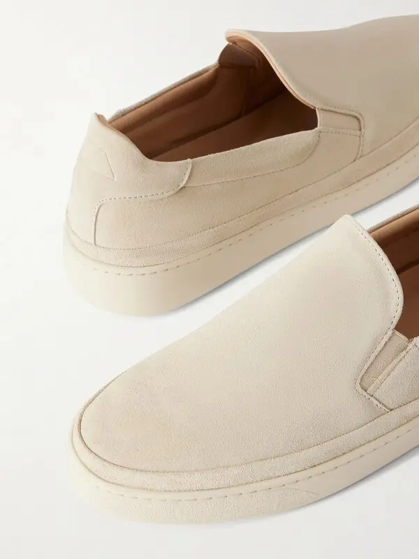 Mulo Suede Slip-on Sneakers - Neutrals