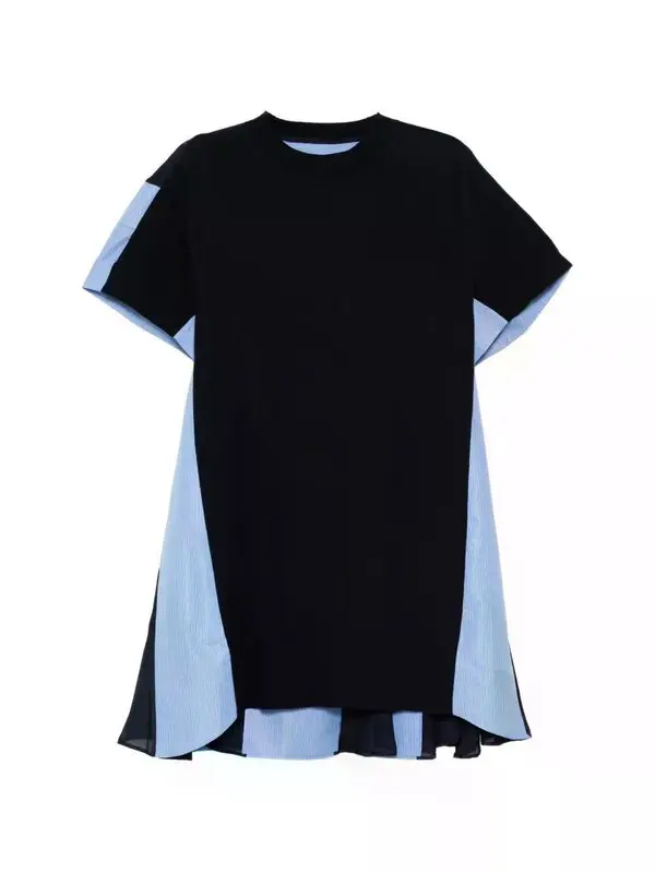 Sacai Poplin X Cotton Knitted Dress