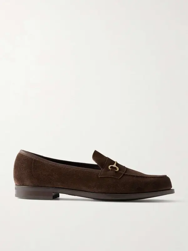 EDWARD GREEN Putney Horsebit-embellished Loafers - Dark Brown