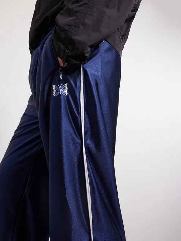 Needles Straight-leg Logo-embroidered Satin Sweatpants