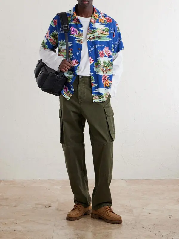 Polo Ralph Lauren Camp-collar Printed Voile Shirt