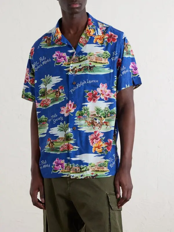 Polo Ralph Lauren Camp-collar Printed Voile Shirt