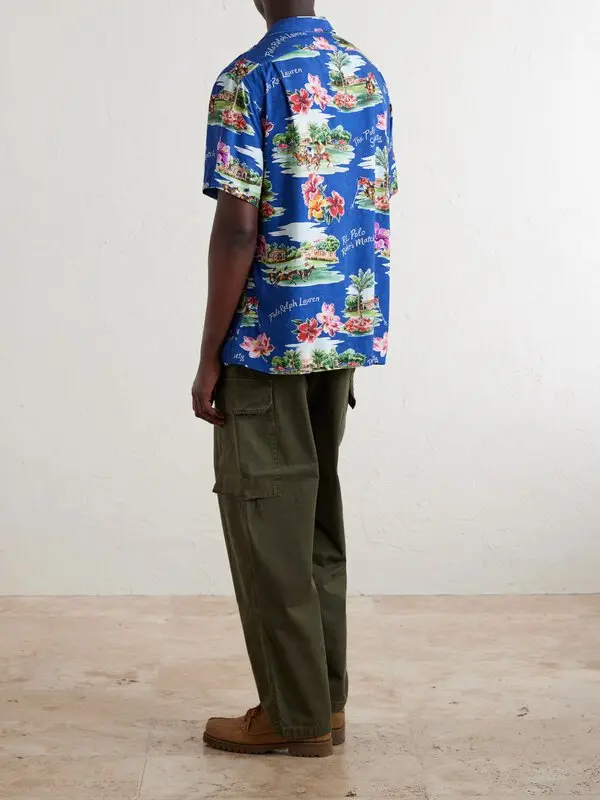 Polo Ralph Lauren Camp-collar Printed Voile Shirt