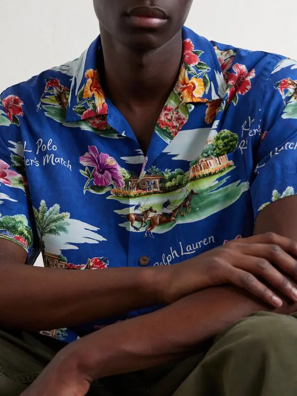 Polo Ralph Lauren Camp-collar Printed Voile Shirt