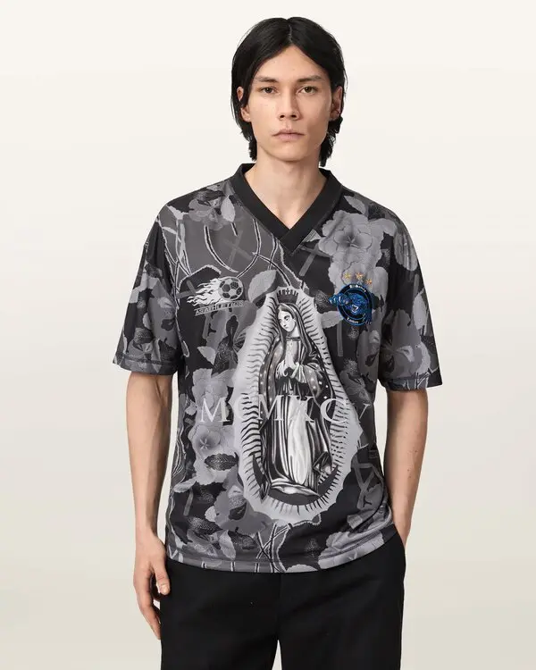 ALLSAINTS Puerto Oversized Short Sleeve Soccer Shirt