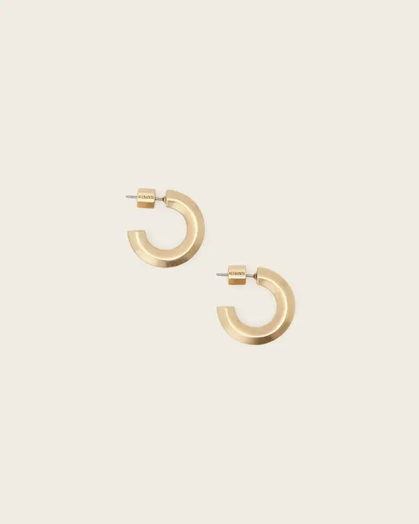 ALLSAINTS Maeve Medium Hoop Earrings - Antique Gold