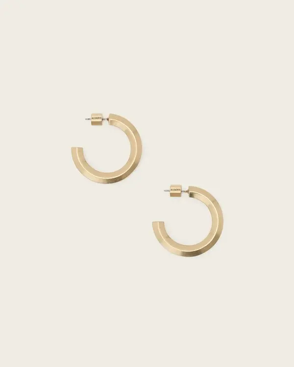 ALLSAINTS Maeve Large Hoop Earrings - Antique Gold