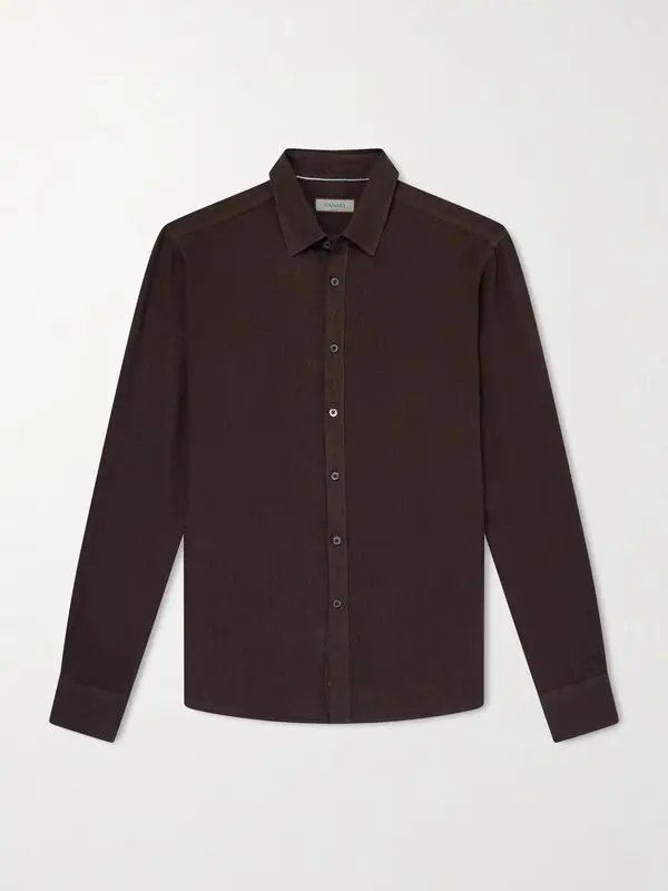 Canali Linen Shirt - Brown