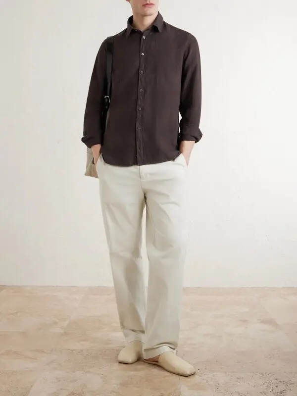 Canali Linen Shirt - Brown