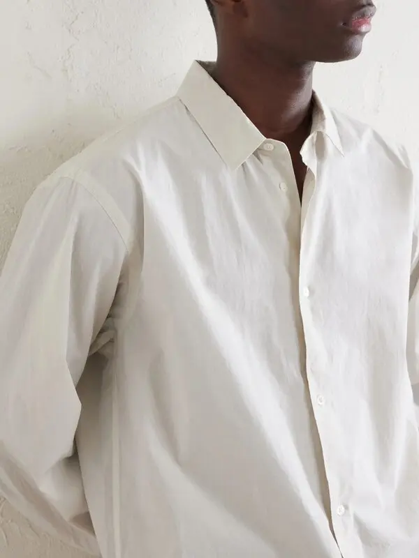 ATON Oversized Cotton-poplin Shirt