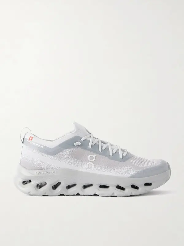 On Cloudtilt Moon Stretch Recycled-knit Sneakers - Gray