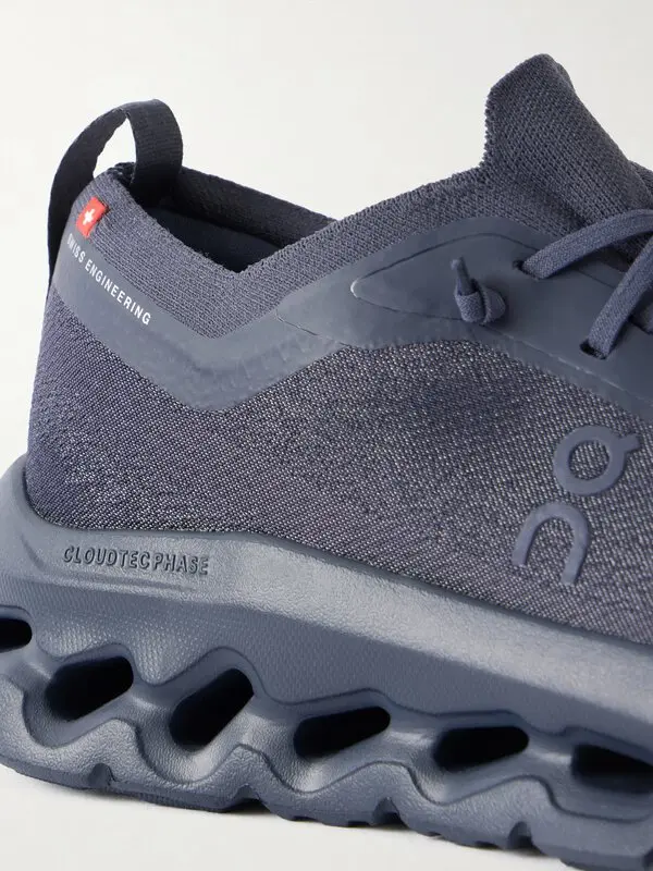 On Cloudtilt Moon Recycled-knit Sneakers - Blue