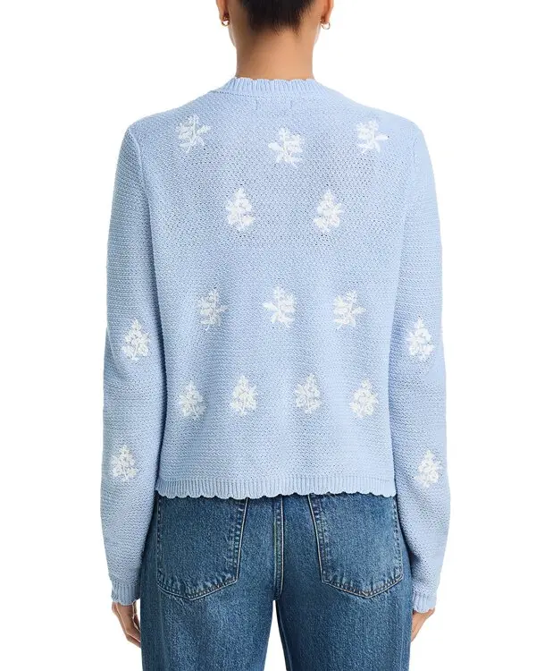 Aqua Embroidered Cardigan