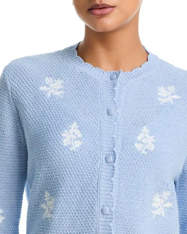 Aqua Embroidered Cardigan