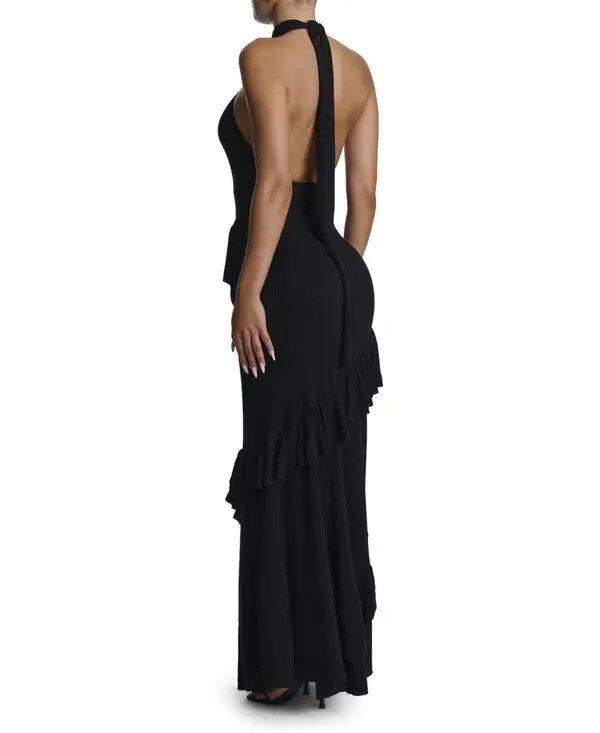 Naked Wardrobe Knit Sleeveless Flare Maxi Dress