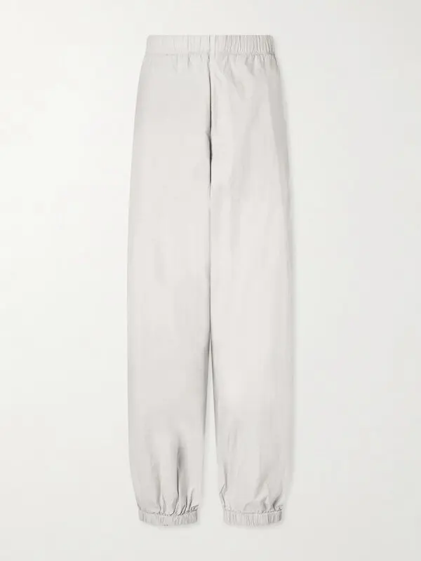 JAMES PERSE Cotton-blend Poplin Tapered Pants - Neutrals