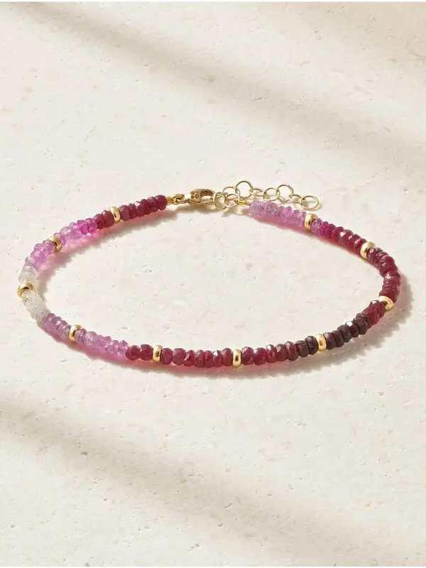 Jia Jia Arizona 14-karat Gold Ruby Bracelet - Pink