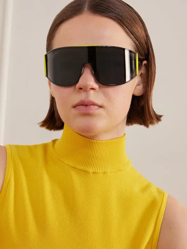 Loewe Speed Shield Mask Metal Sunglasses - Gray