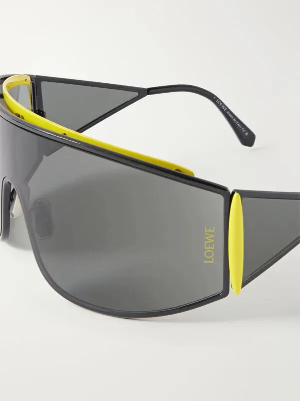 Loewe Speed Shield Mask Metal Sunglasses - Gray