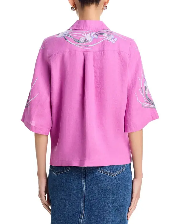 Johnny Was Linen Kimono Sleeve Shirt