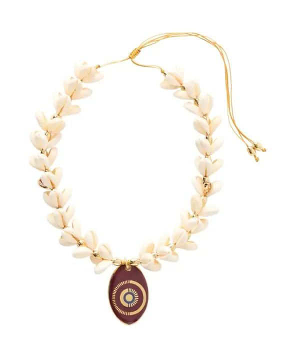 Tohum Design Gold-plated Seashell And Ceramic Necklace - Neutrals