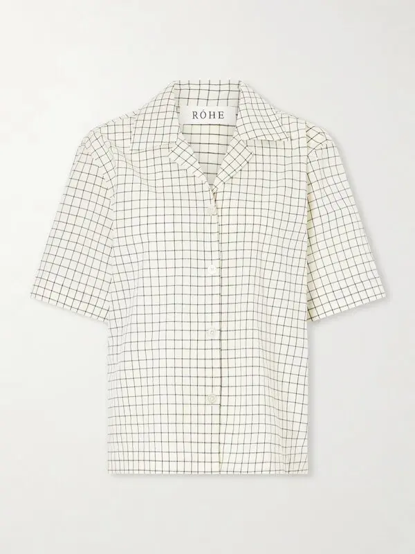 RÓHE Alicia Checked Cotton-blend Shirt - Multi